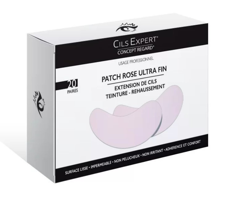 Patch rose ultra fin (boite de 20 paires) - Cils Expert